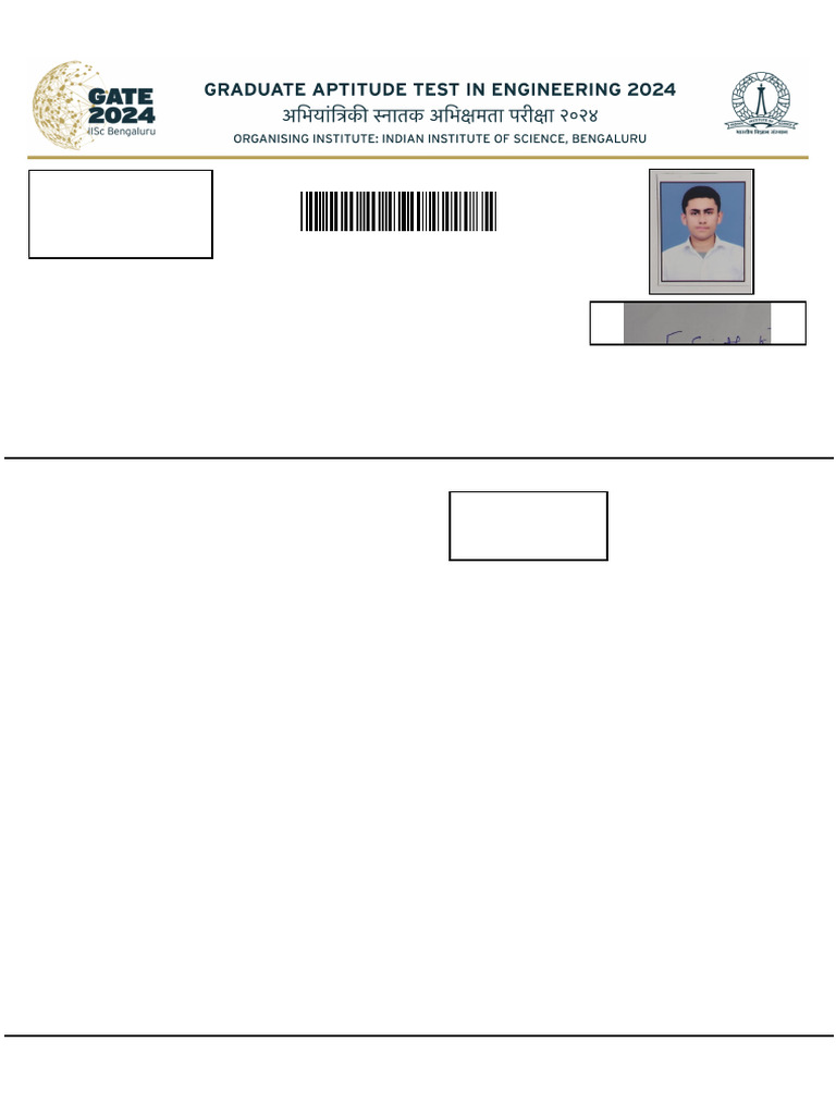 GATE 2024 Application Form for CS | PDF | Qualifications