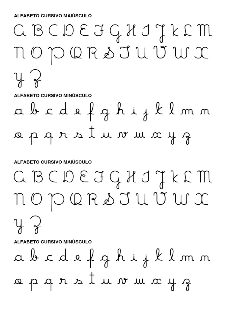 Alfabeto Cursivo Completo | PDF