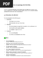 0510 Writing A Review (For Examination From 2024) | PDF | Learning ...