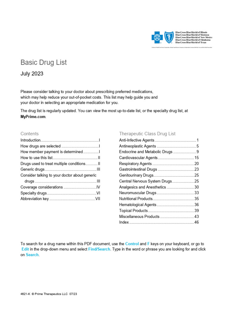 RX List Basic TX 2023 | PDF | Generic Drug | Prescription Drugs