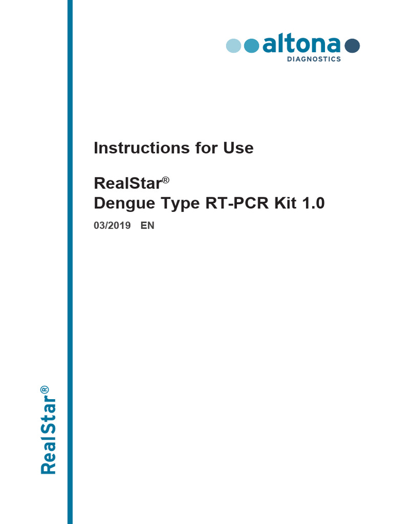 RealStar Dengue RT-PCR Kit Instructions | PDF | Reverse Transcription ...