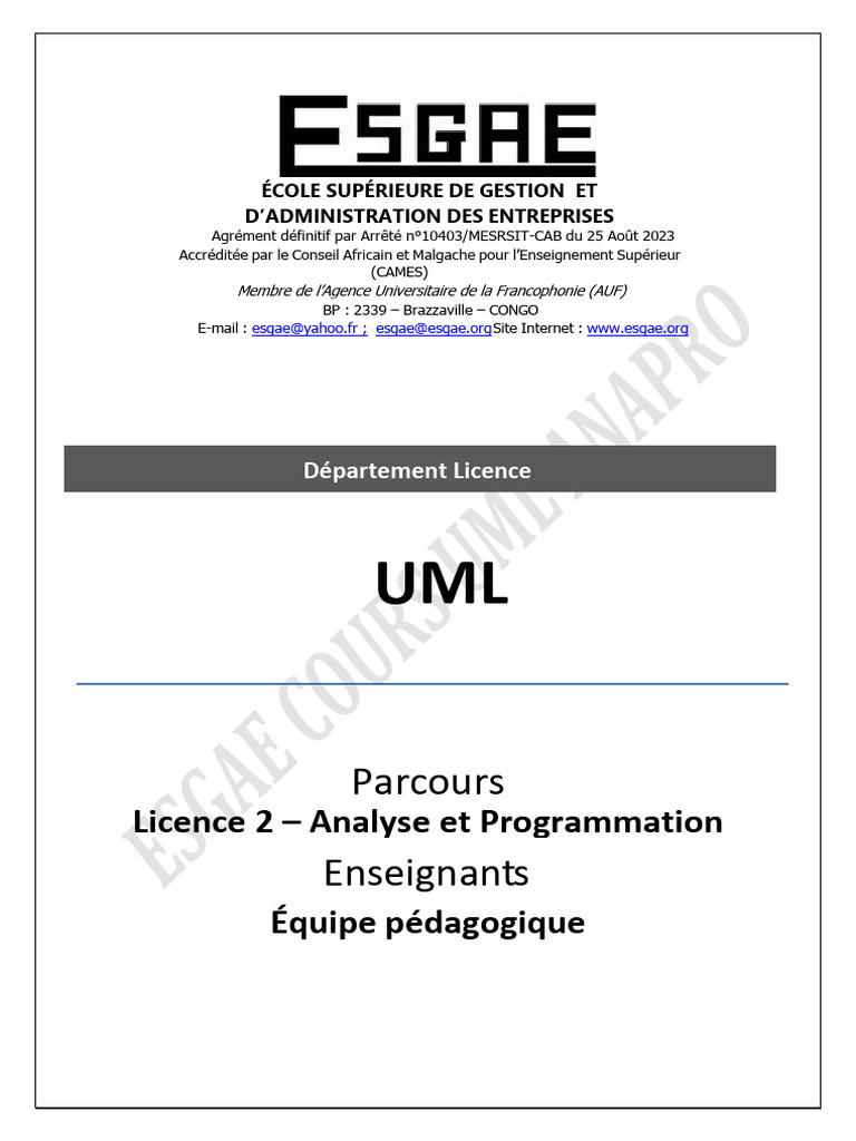 Méthodes d'analyse et modélisation UML | PDF | Langage de Modélisation ...