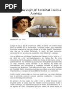 Infografía sobre el descubrimiento de América | PDF | Cristobal colon ...