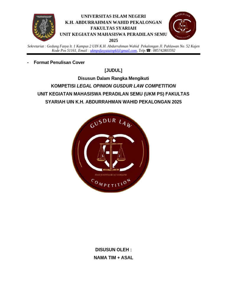 Format Cover Lo GLC | PDF