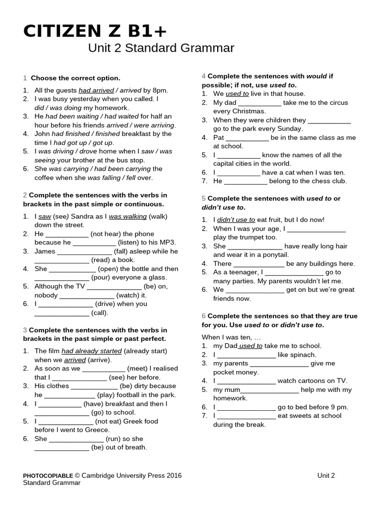 Grammar Standard - Unit 02 | PDF | Chess Theory | Chess