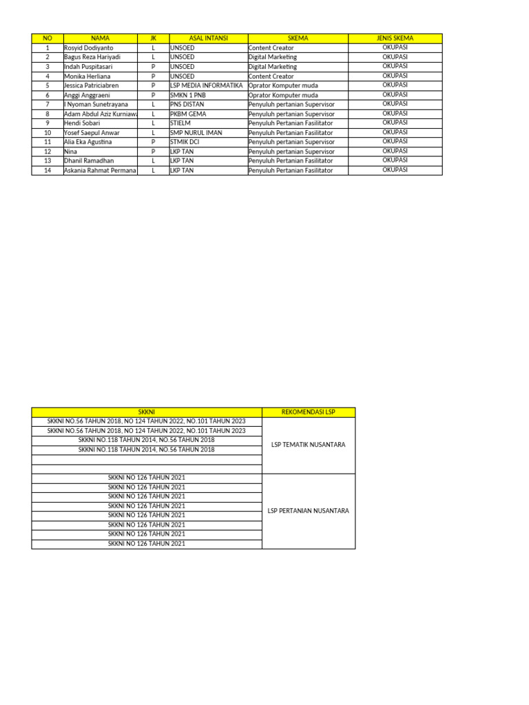 Data Peserta Askom | PDF