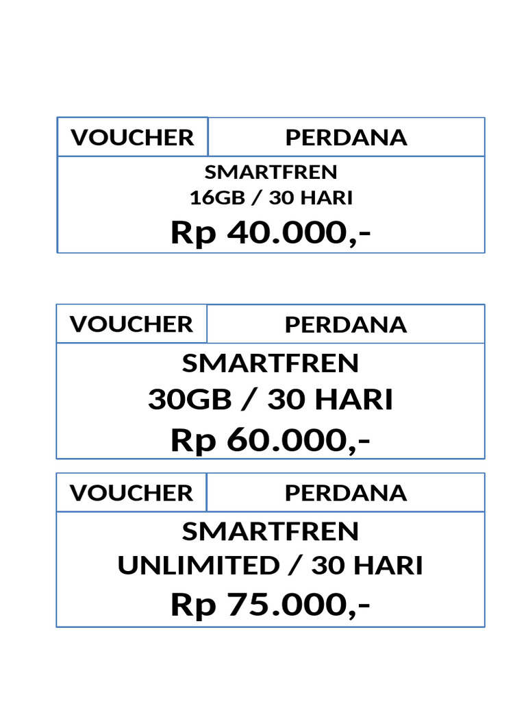 Tempelan Di Smartfren 2020 | PDF