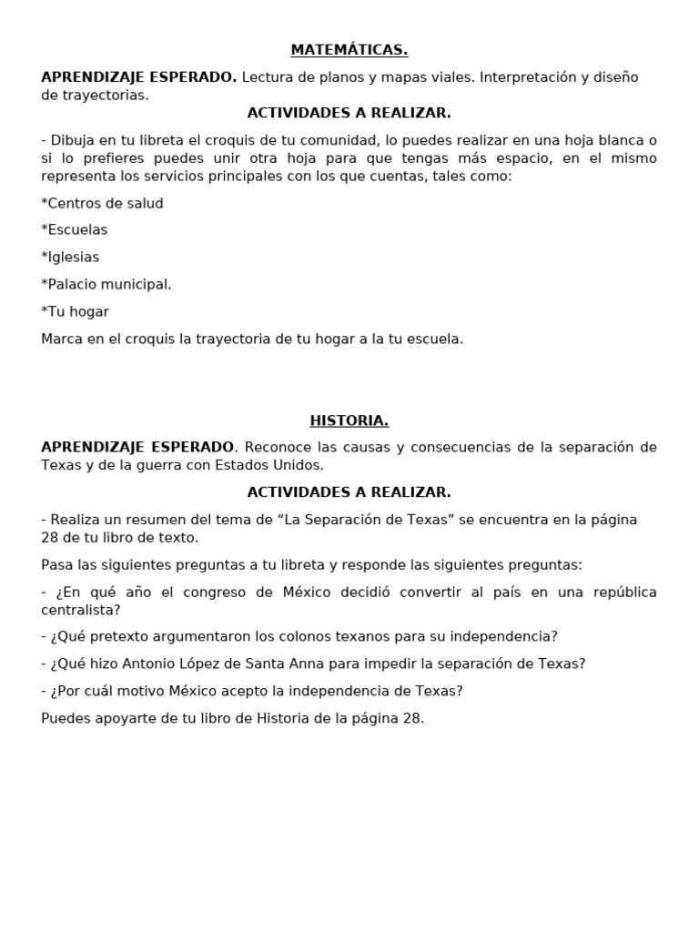 Actividades 15 de Octubre | PDF