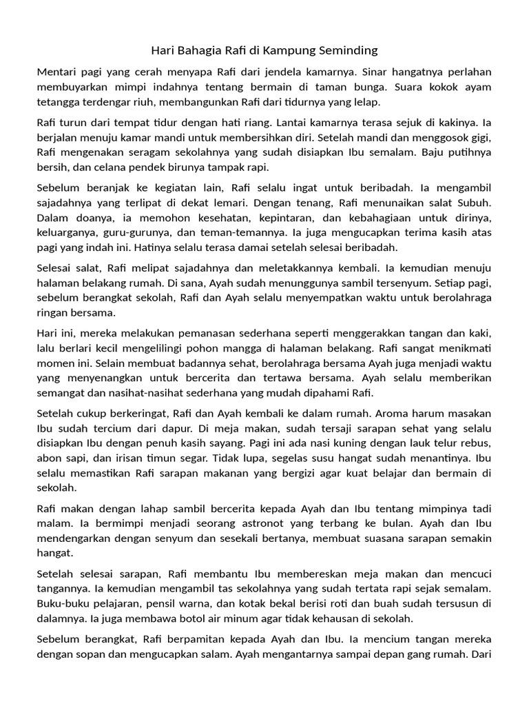 Naskah Mendongeng SDN 4 Jerukwangi | PDF