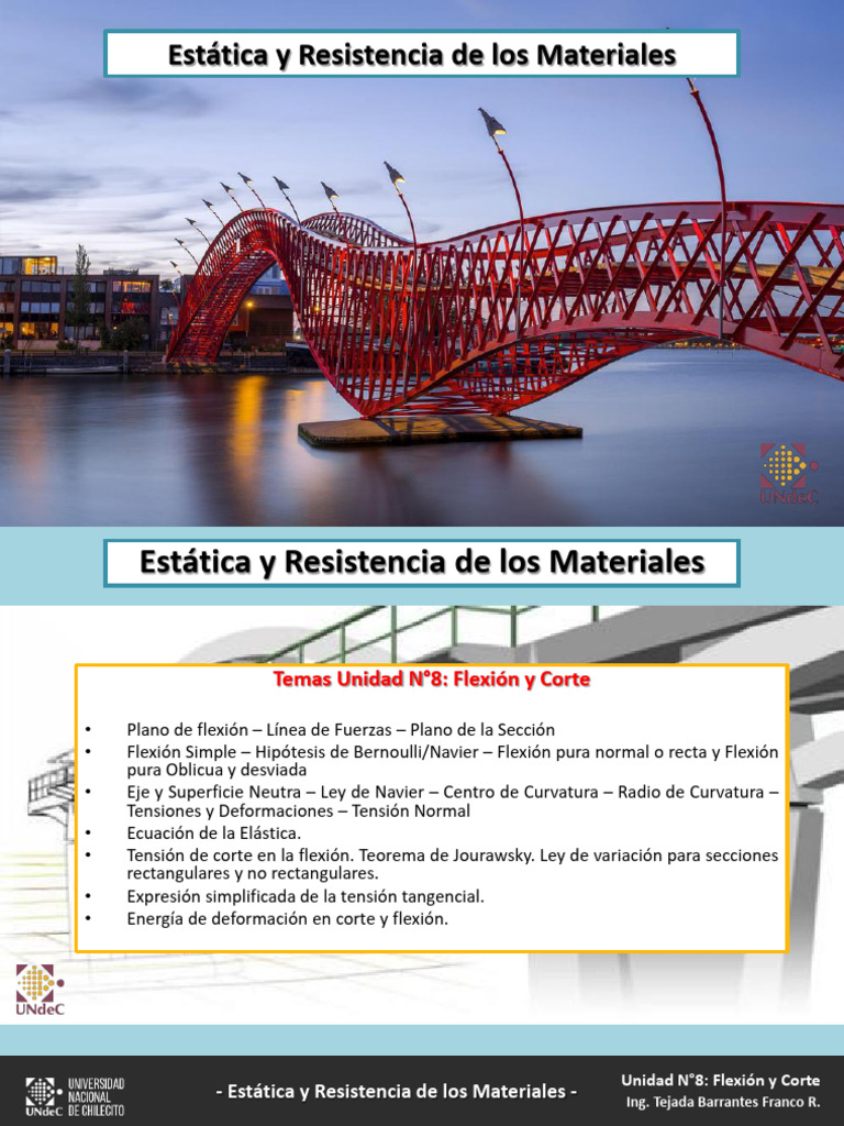 Unidad N°8 - Flexion y Corte | PDF | Doblar | Resistencia de materiales