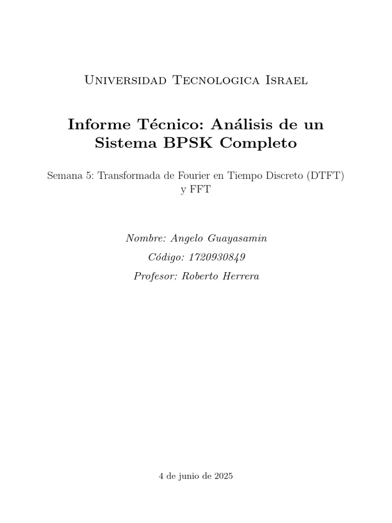 Informe Tecnico - Angelo - Guayasamin - Semana - 6 - 1 | PDF ...