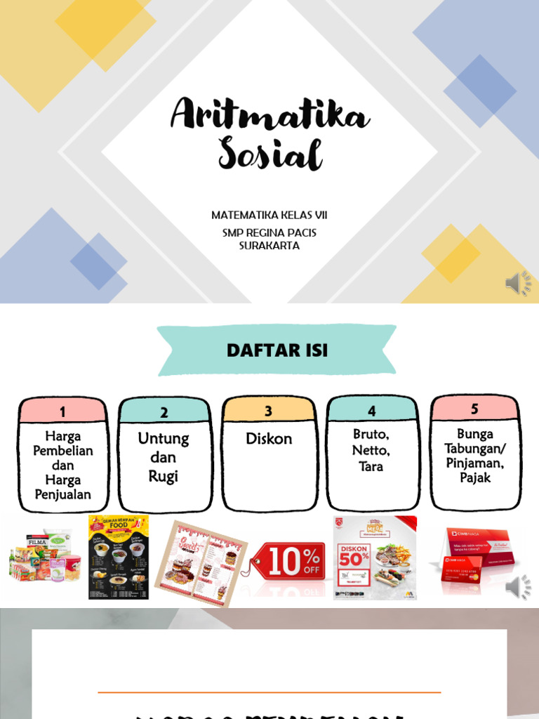 Aritmatika Sosial I LOVE MATEMATIKA | PDF