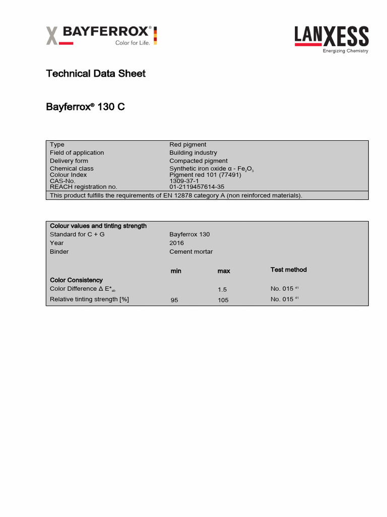000 - BF 130 C Eng | PDF | Pigment | Building Materials
