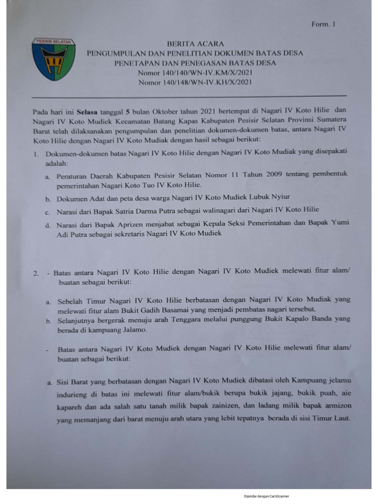 Form 1 IV KH Dengan IV KM | PDF