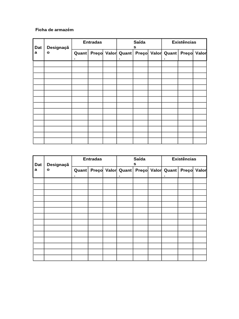 Ficha de Armazém.pdf | PDF