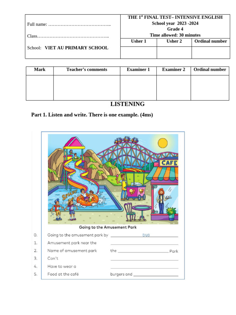 Grade 4 Listening Test Overview | PDF | Language Families | Linguistic ...