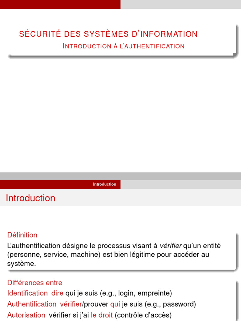 Définition de l'authentification | PDF | Certificat électronique ...