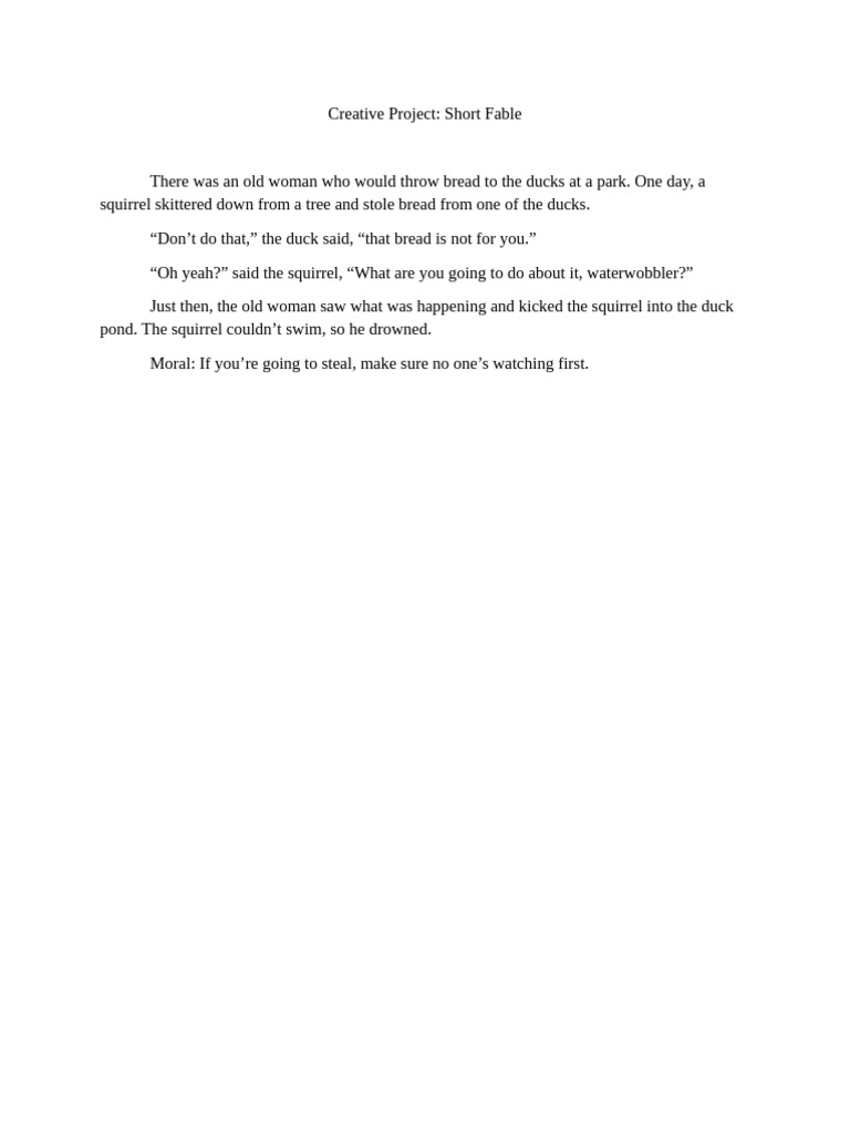 Short Fable | PDF