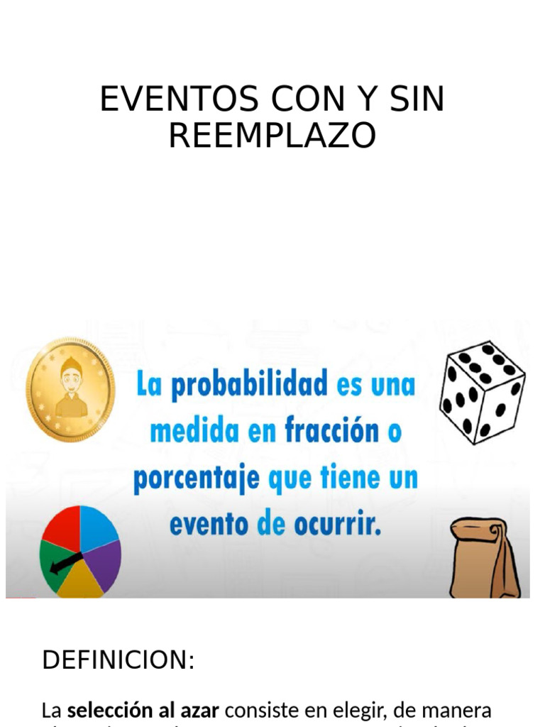 Eventos Con y Sin Reemplazo | PDF