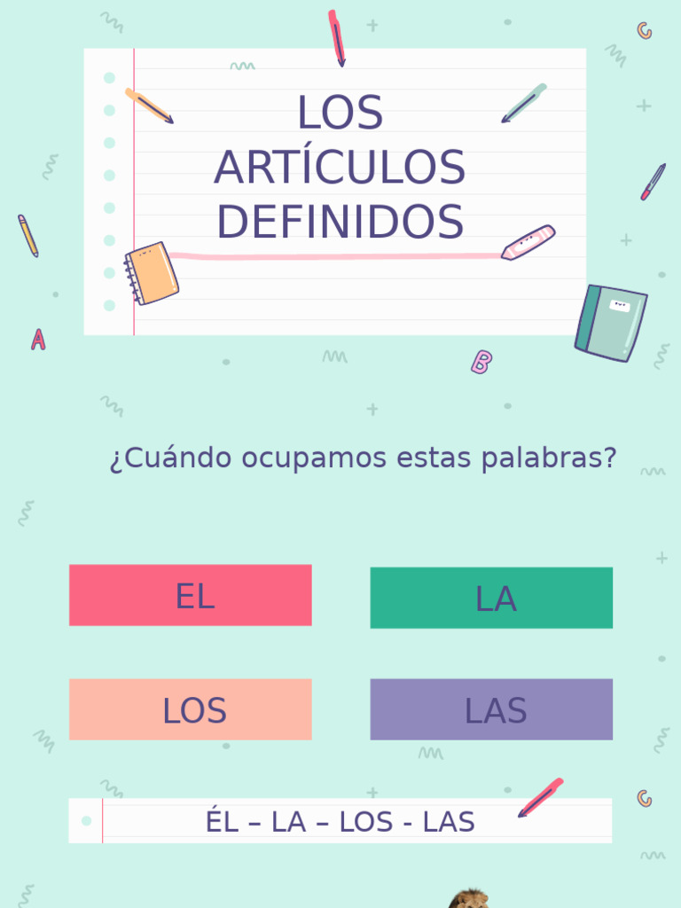 Los Artículos Definidos | PDF