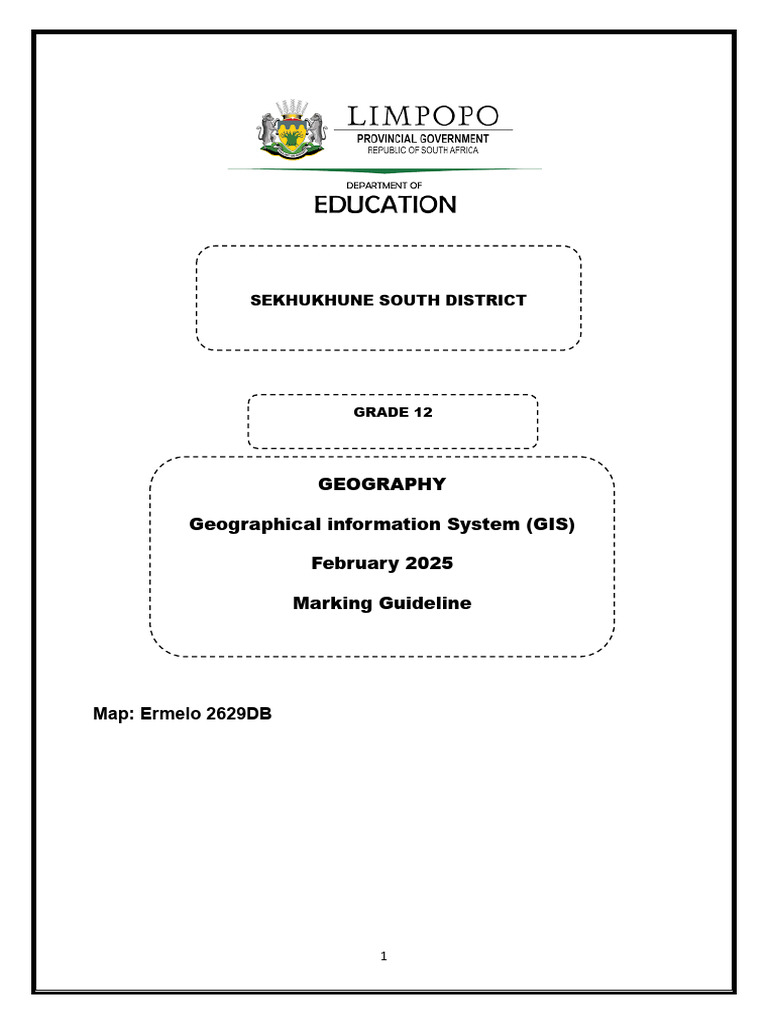 GIS February 2025 Marking Guideline | PDF | Image Resolution ...