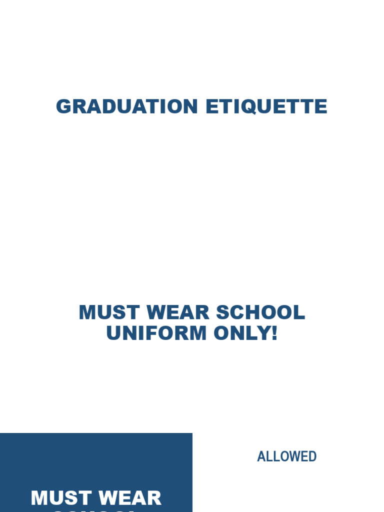 Graduation Etiquette | PDF