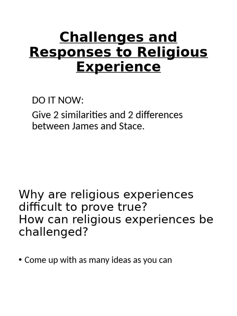 Challenges to Religious Experience | PDF | Religious Experience | Cognition
