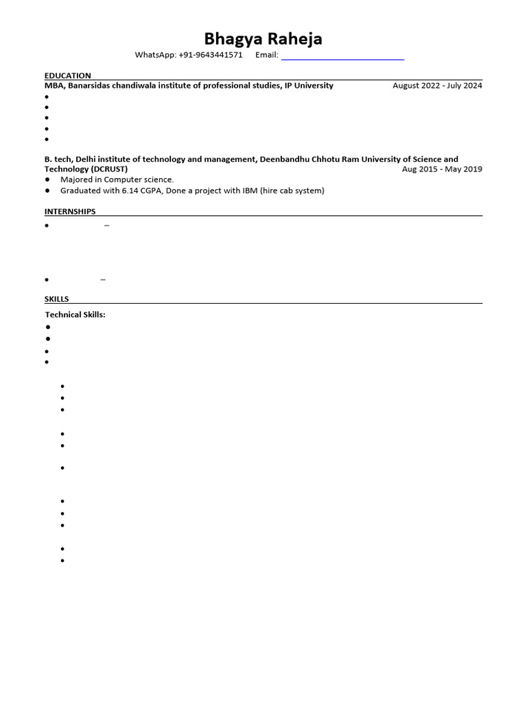 Bhagya Raheja Final Formatted | PDF | Oracle Corporation | Valuation (Finance)