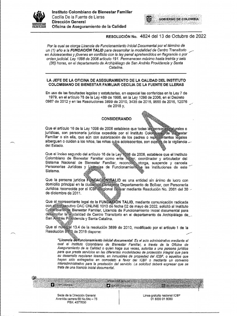 Lfi 4824 13102022 Fundacion Talid | PDF