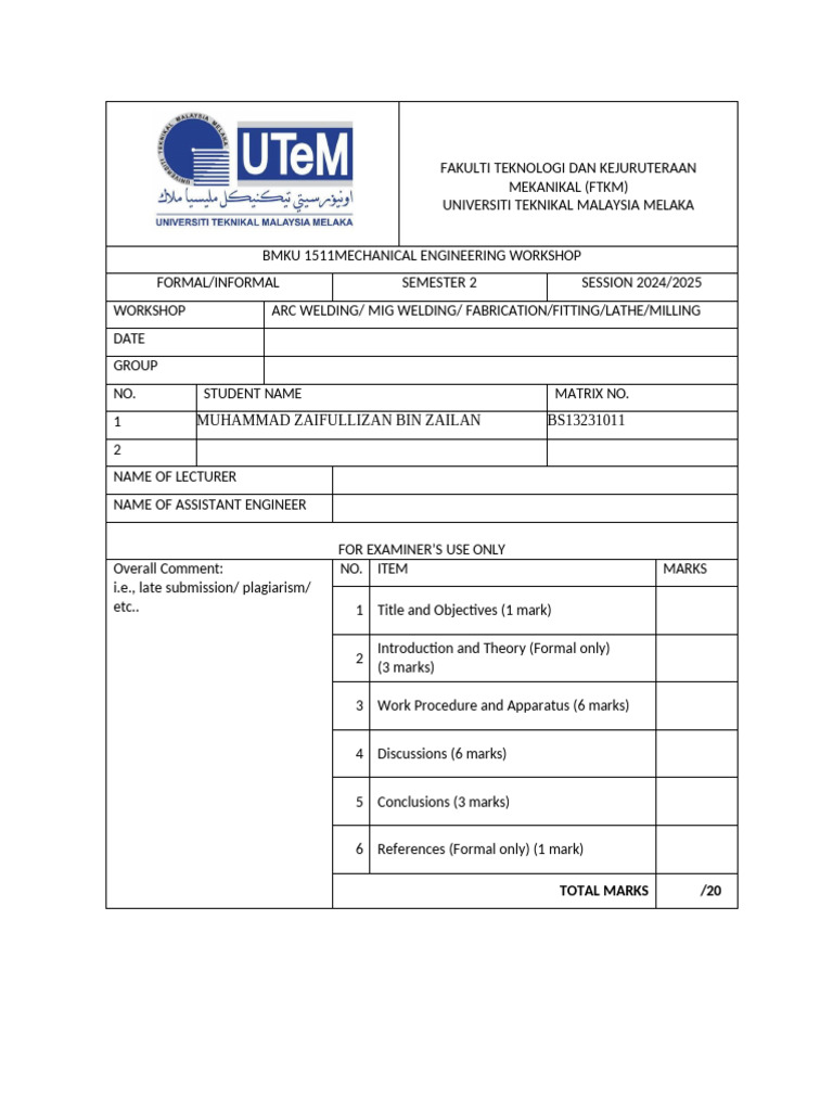 Milling Workshop Report | PDF | Machining | Industrial Processes
