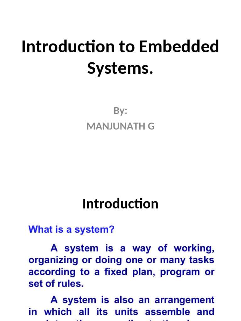 Embeded System (1st and 2nd Session) | PDF