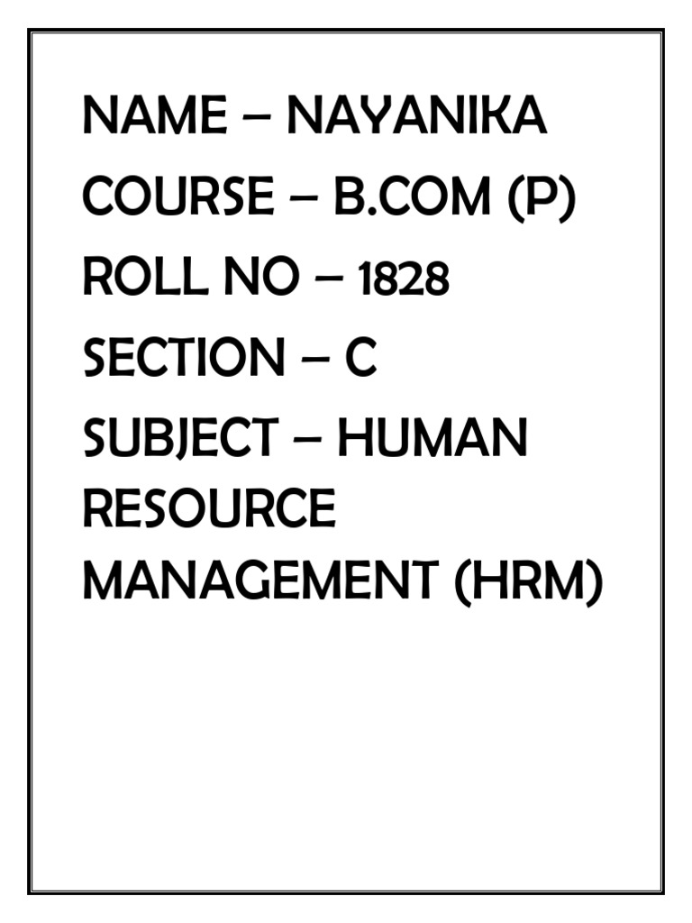 Human Resource Management Assignment 02 | PDF | Employment ...