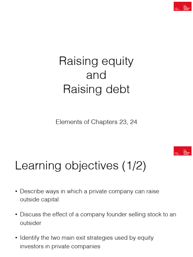 Session 10 - Raising Equity and Debt | PDF | Initial Public Offering ...