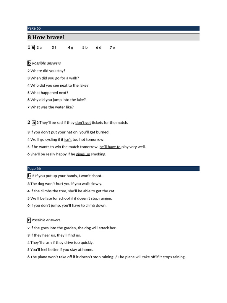 10e Unit 8 Workbook Answer Key | PDF | Linguistics