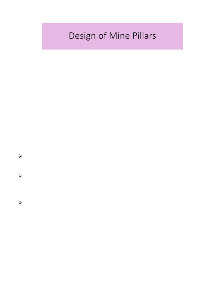 Design of Mine Pillars F | PDF | Strength Of Materials | Fracture