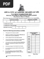 PLE SST 2024-A Revised Past Paper Guides | PDF
