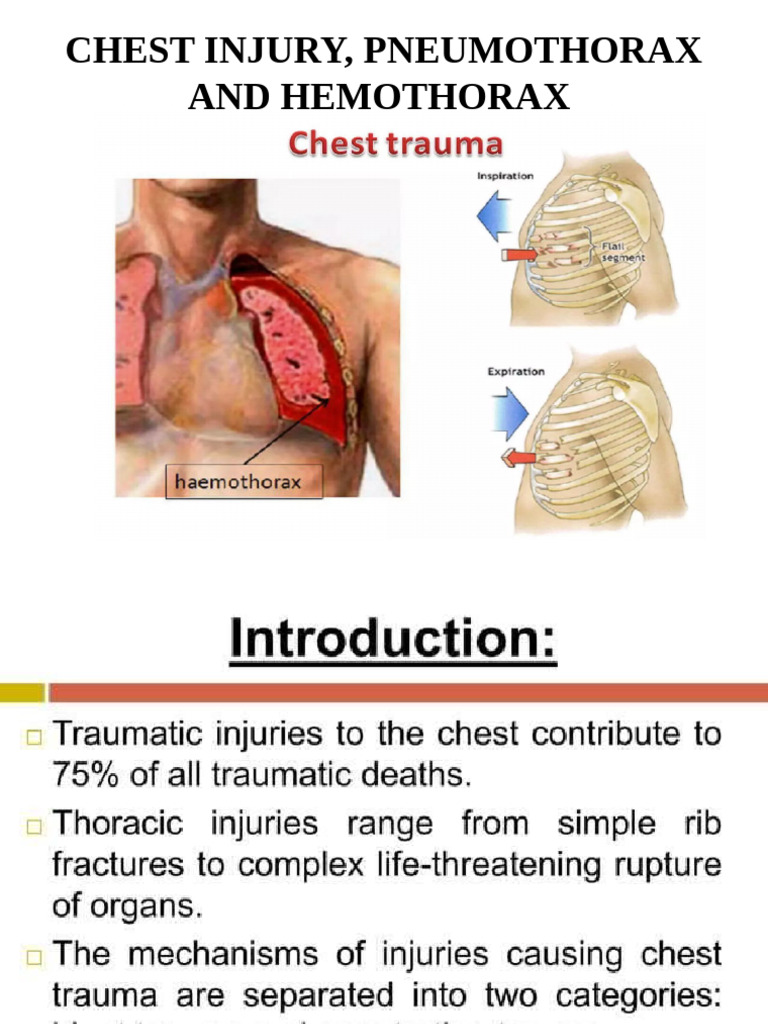 Pneumo and Hemothorax | PDF