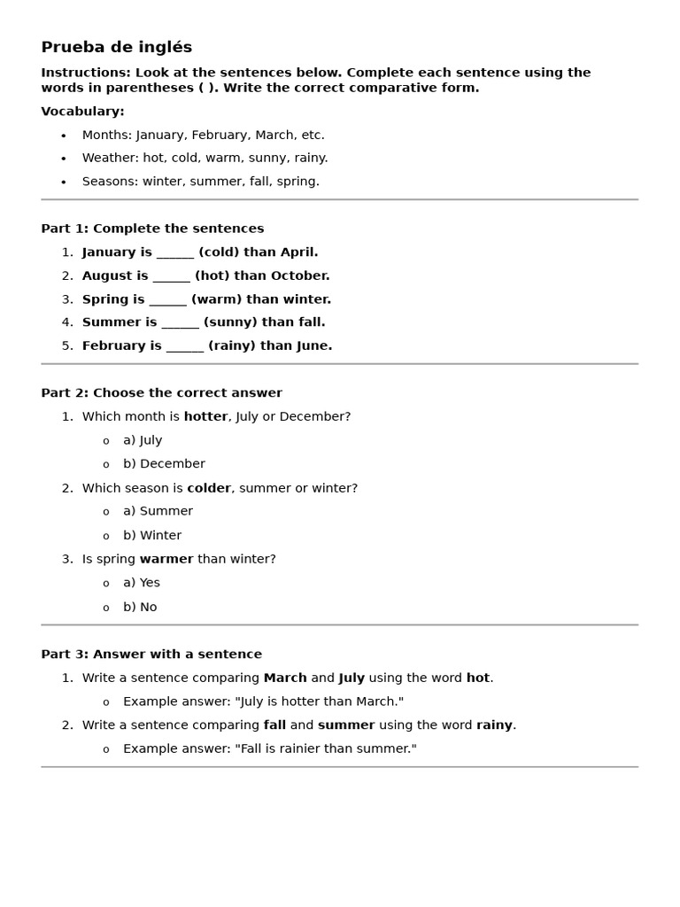 Comparative Sentences 2 | PDF