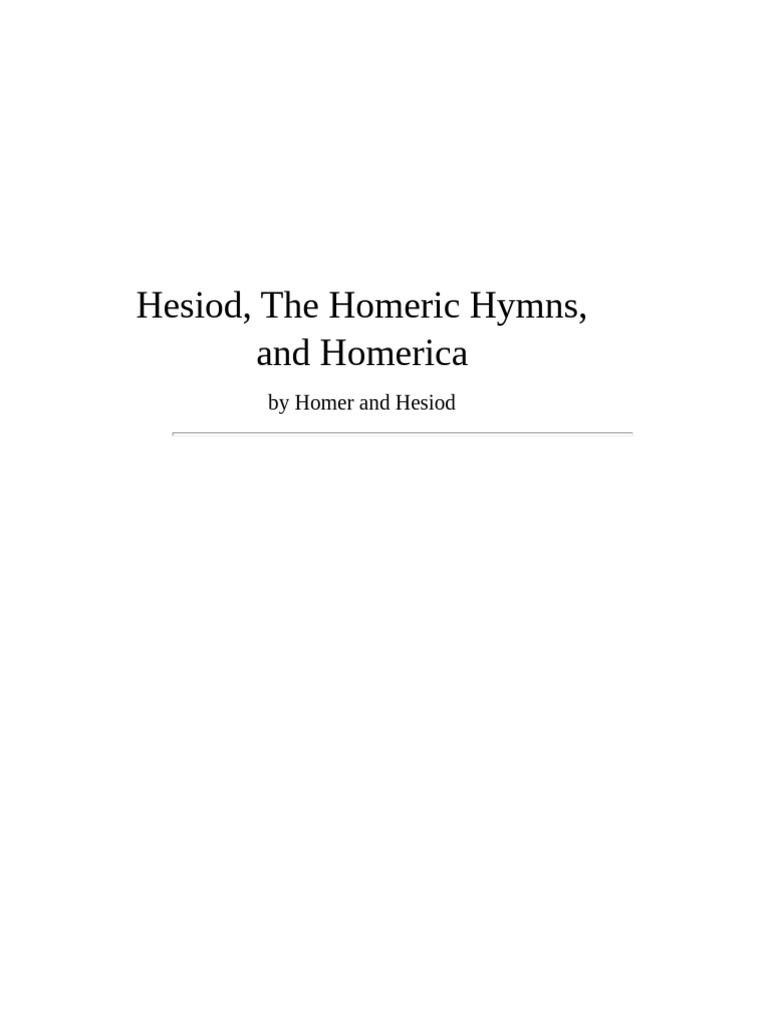 Works of Hesiod | PDF | Trojan War | Iliad