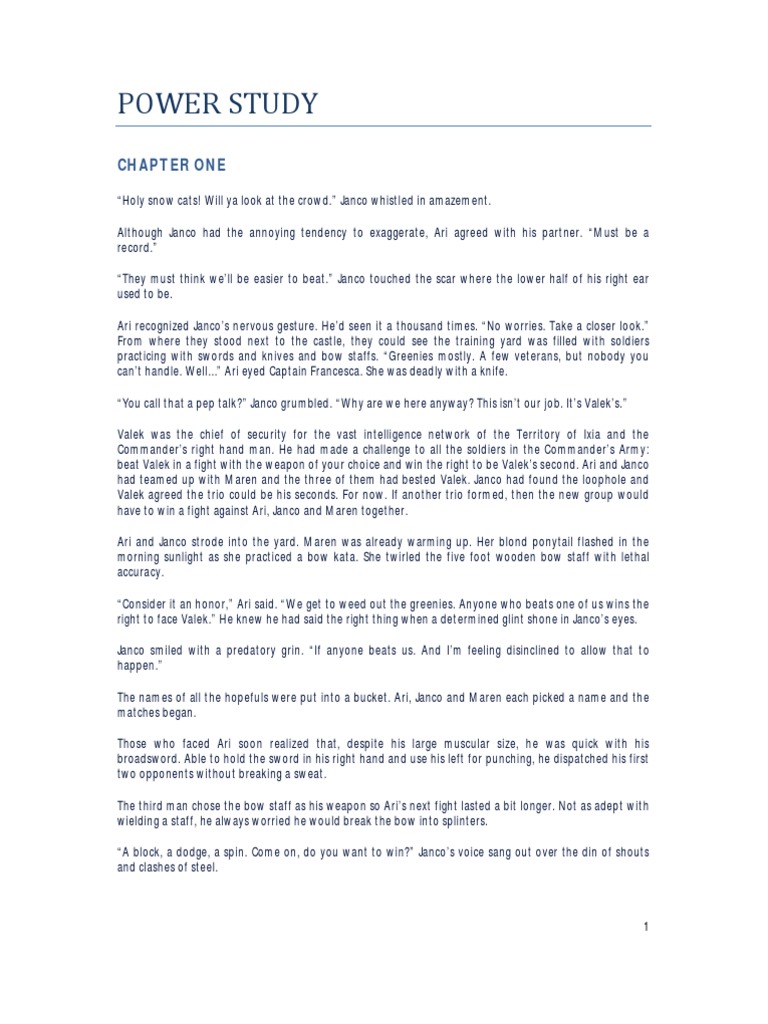 Power Study: Chapter One | PDF | Sports & Recreation