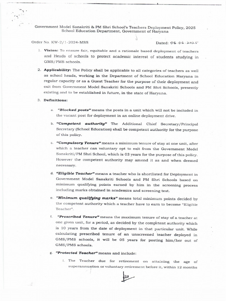 GMS and PMS Policy | PDF