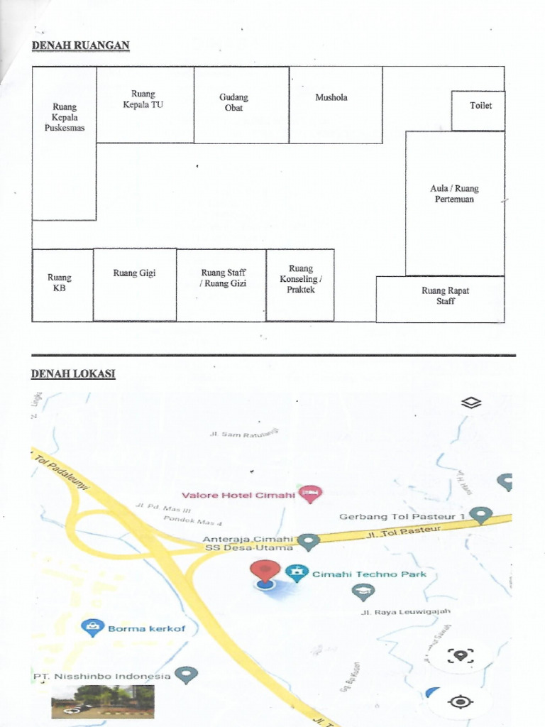 Denah Ruangan Dan Denah Lokasi Tempat Praktik Bekerja | PDF