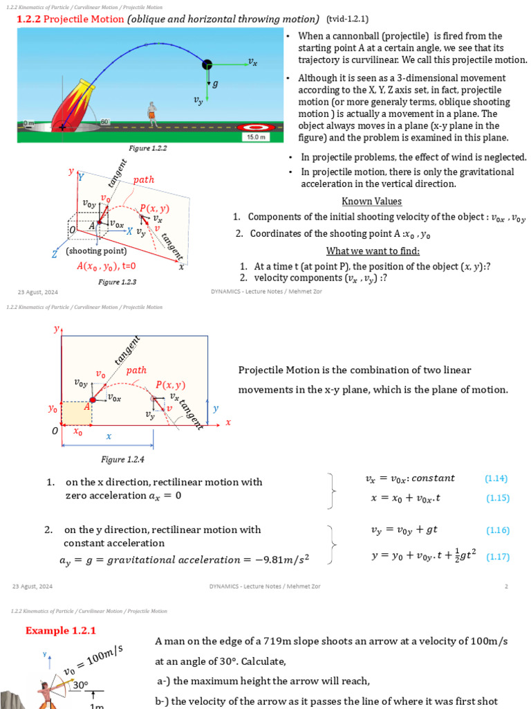 Understanding Projectile Motion Dynamics | PDF | Kinematics | Applied ...