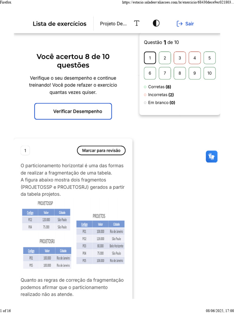 SGBD - Distribuídos Ex02 TEMA 02 | PDF | Bancos de dados | Tabela (banco de dados)