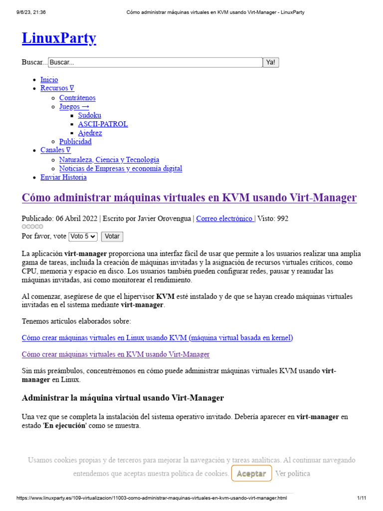 Cómo Administrar Máquinas Virtuales en KVM Usando Virt-Manager ...