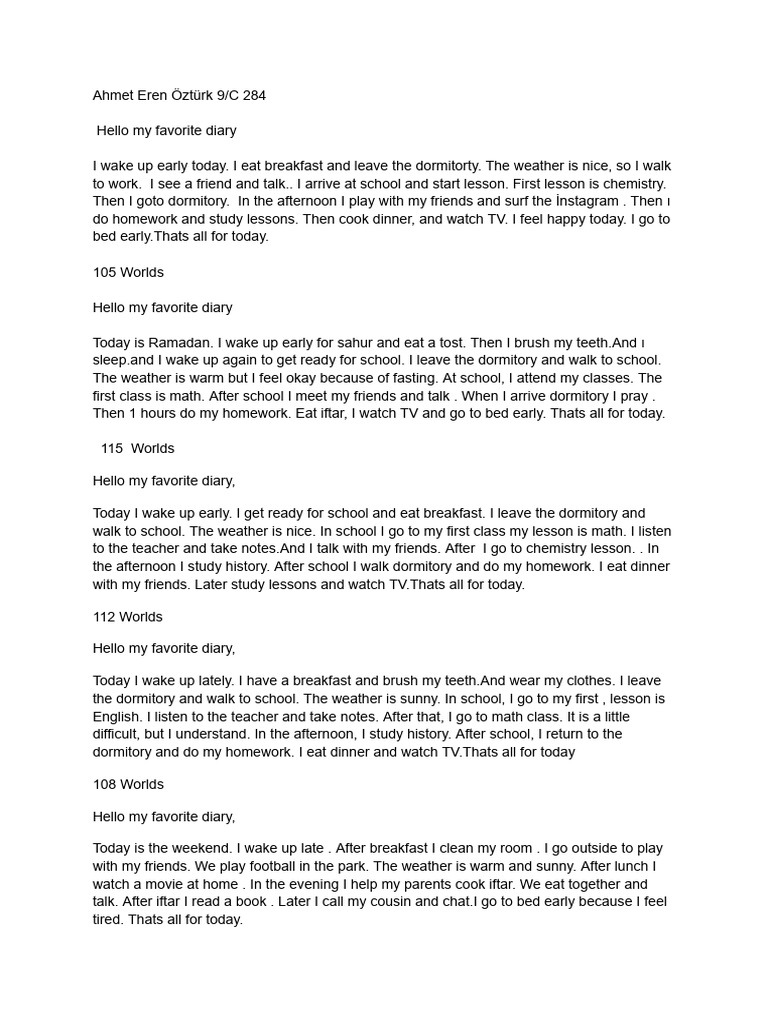 Ahmet - ZT-RK - Diary Week 3 | PDF