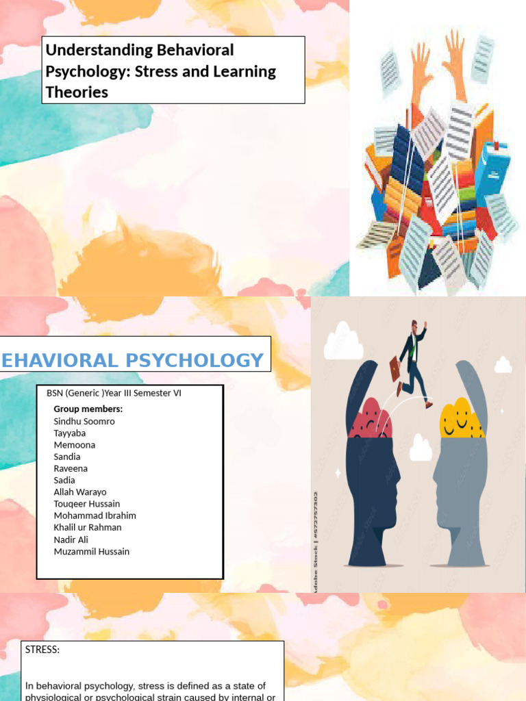 Stress and Learning Theories | PDF | Stress (Biology) | Psychodynamics