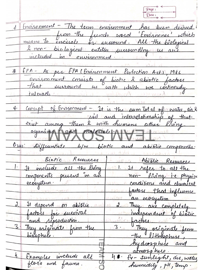 DU EVS AEC Semester 1 Notes DU - Colleges - Watermark (1) - Watermark | PDF