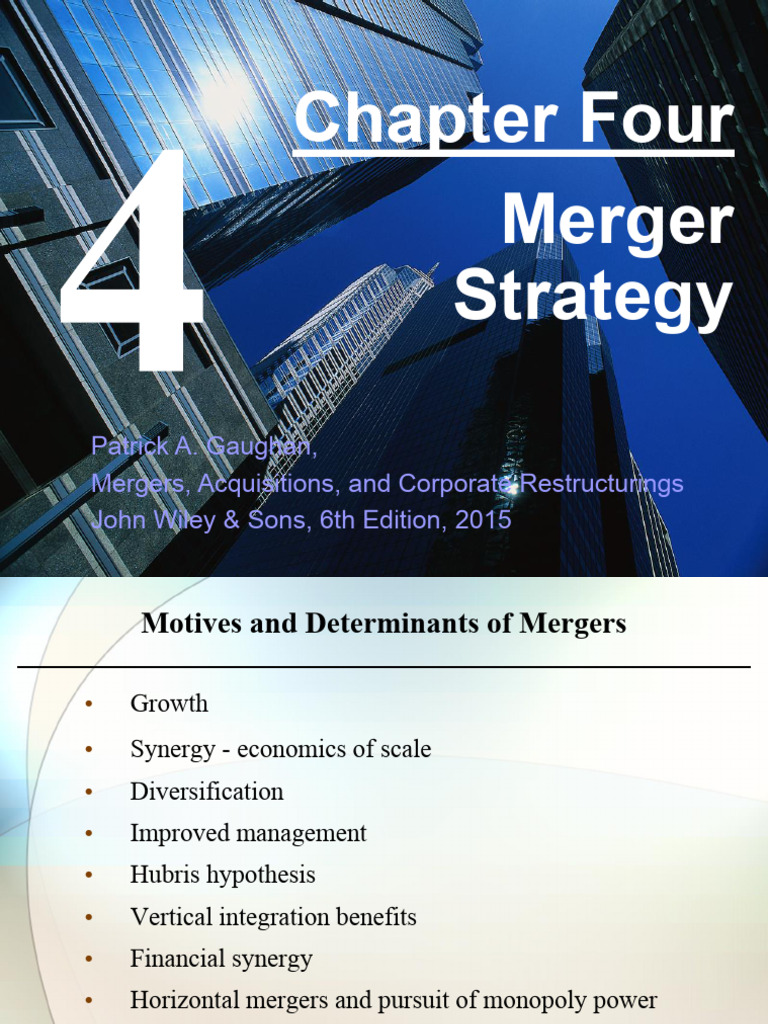Ch04 - Merger Strategy | PDF | Mergers And Acquisitions | Business