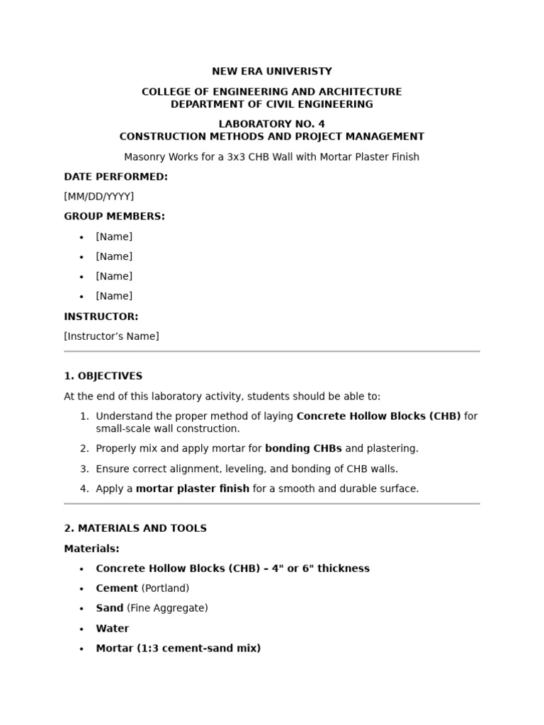 CMPM Lab 4 | PDF | Masonry | Concrete